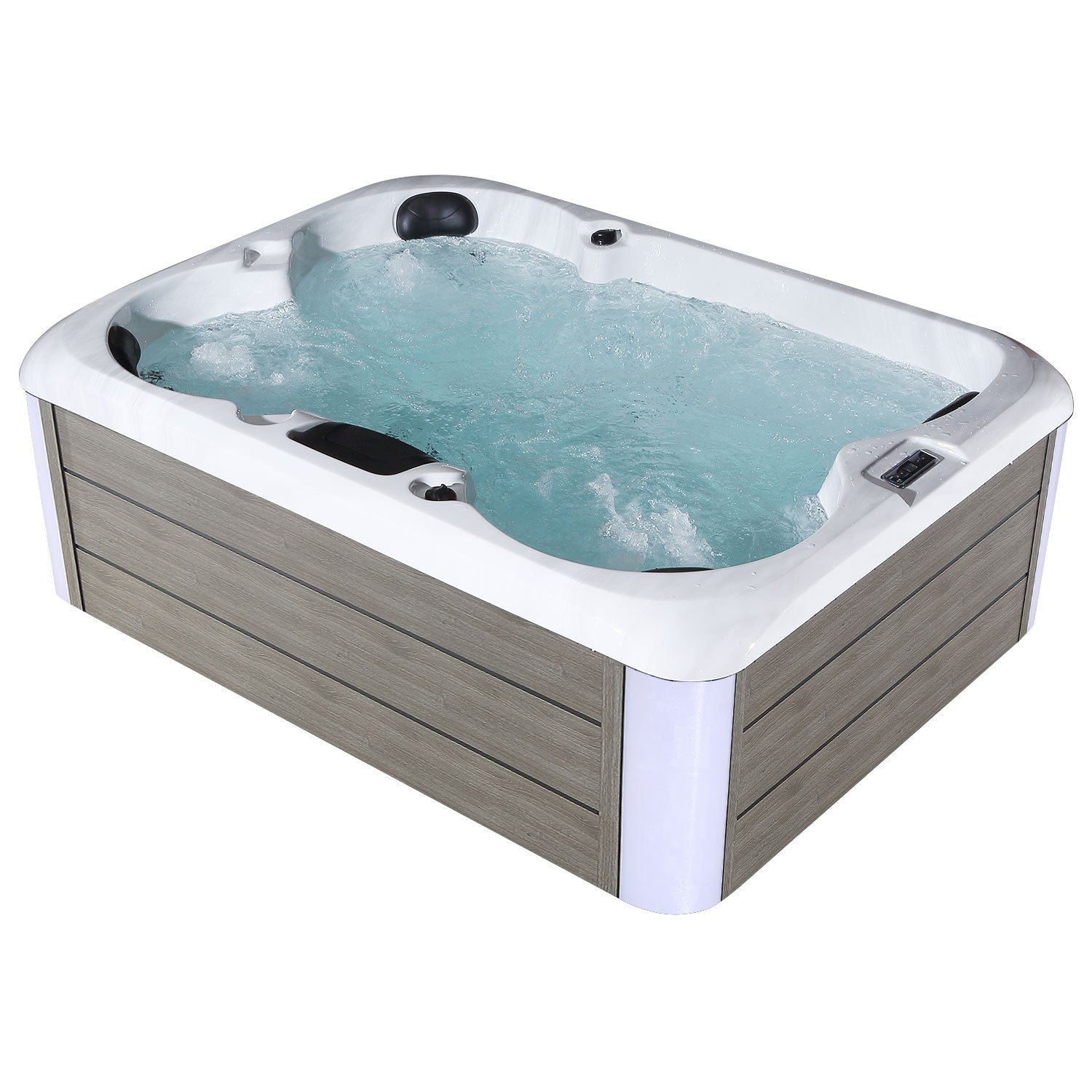 Empava 4 Person Outdoor Hot Tub With Rectangle Shape Maximizing Comfort ...